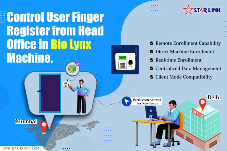 Remote finger registration control with BioLynx Machine